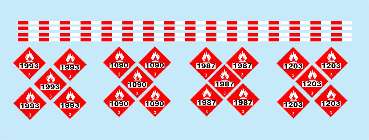 Trailer Placard & Safety Stripes Water Slide Decals – STSDecals