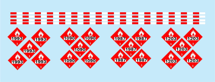 Trailer Placard & Safety Stripes Water Slide Decals – STSDecals