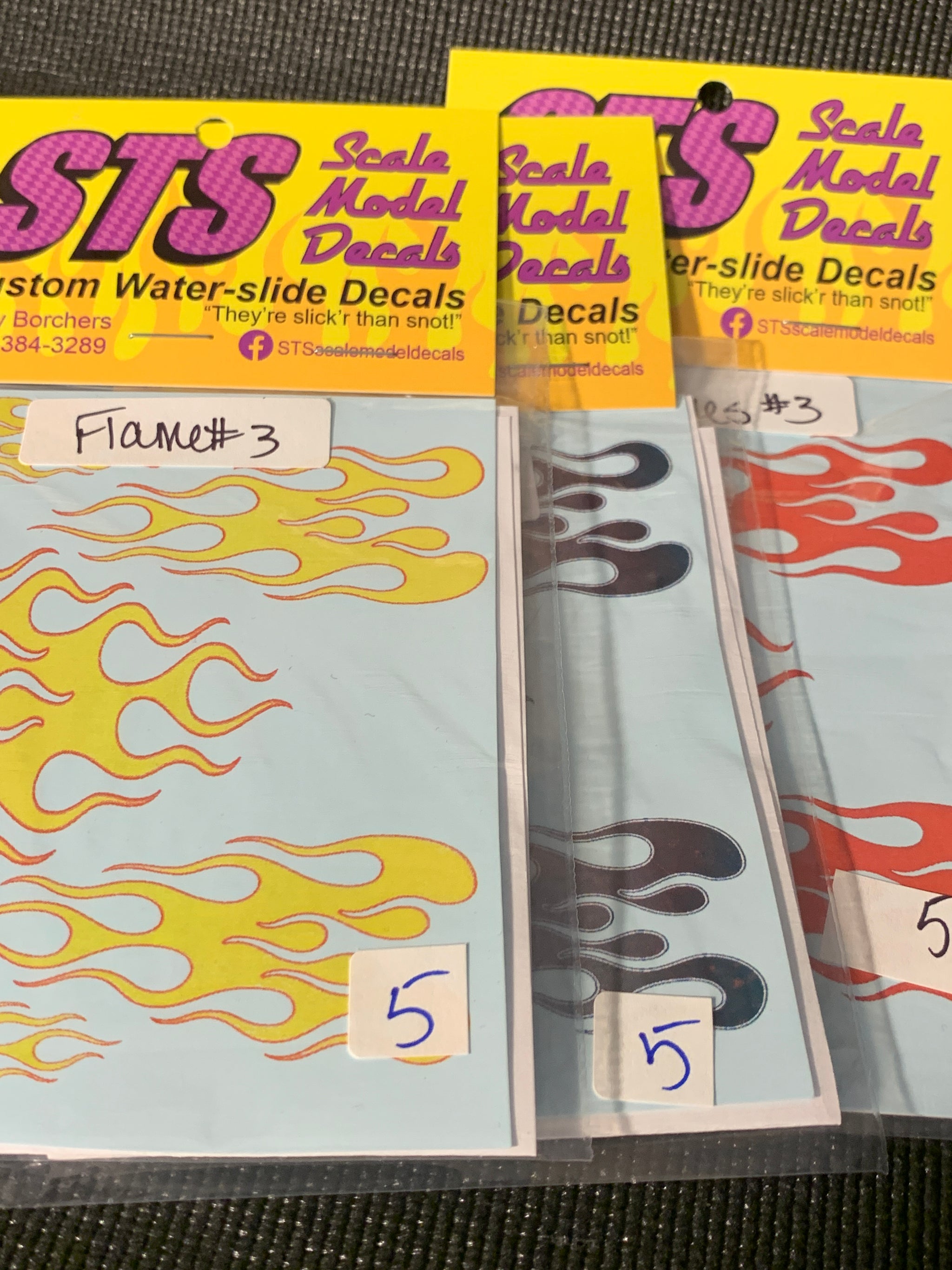 Flames #3 water slide decals – STSDecals